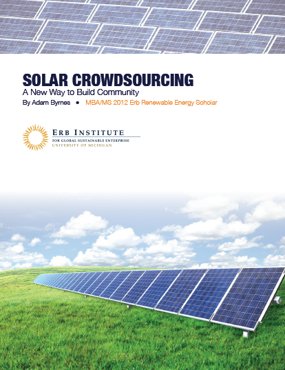Solar Crowdsourcing: A New Way to Build Community - U-M Erb