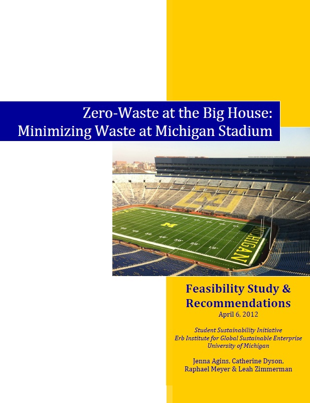 Erbers push for zero-waste Football at the Big House - U-M Erb